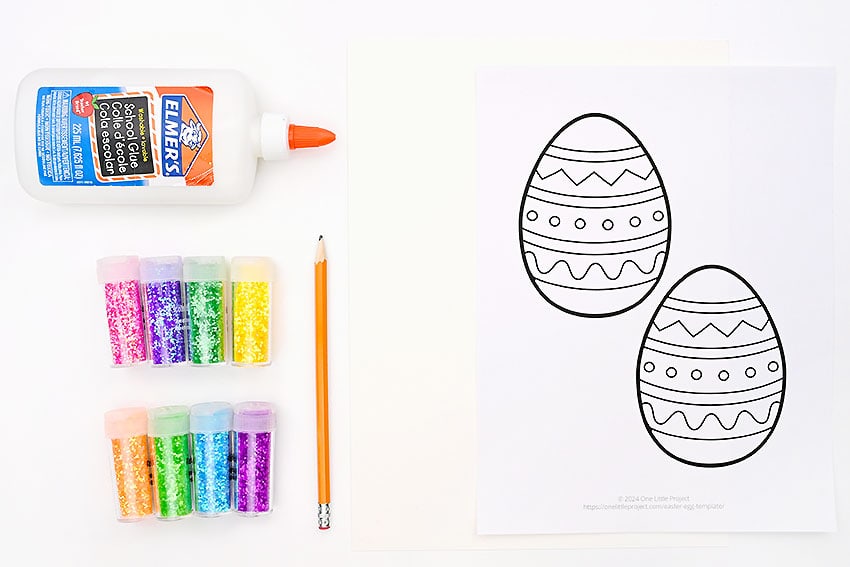 Easter Egg Glitter Art | Colourful Easter Egg Craft