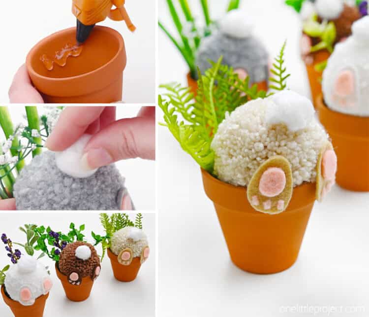 Bunny Butt Flower Pot | Cute Bunny Bum Flower Pot Craft
