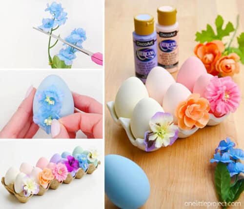 Easy Floral Easter Eggs | Cute Flower Easter Eggs Craft