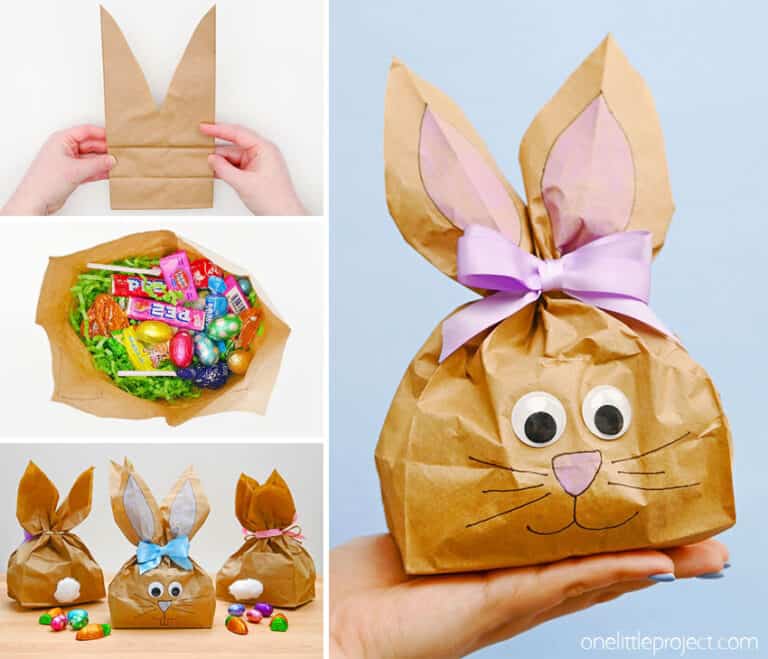 Paper Bag Bunny | Cute DIY Easter Basket Craft