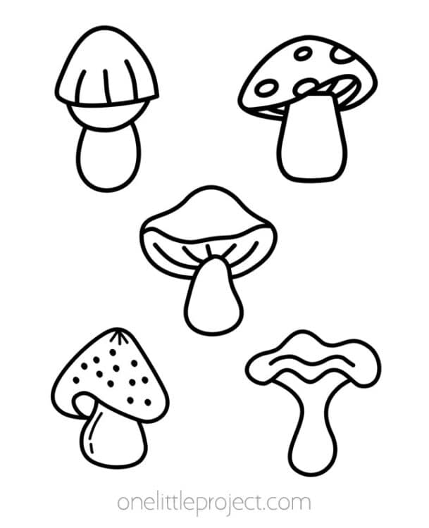 Mushroom Coloring Pages | Printable Mushroom Coloring Sheets