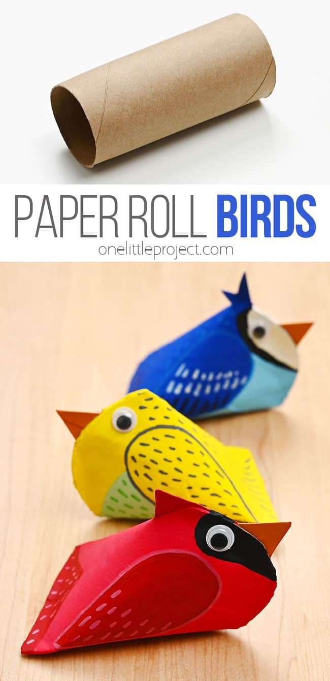 Paper Roll Birds | Toilet Paper Roll Bird Craft
