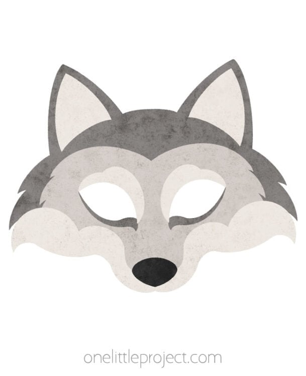 Free Printable Wolf Mask | Paper Wolf Mask Craft