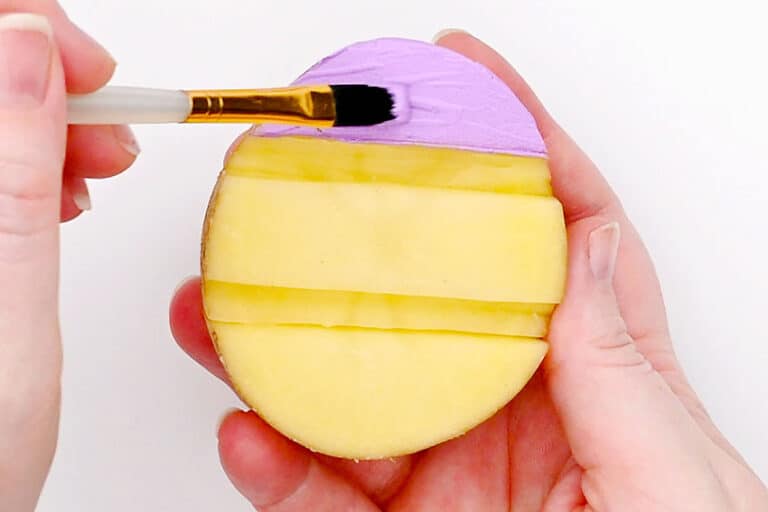 Potato Stamp Easter Eggs | Easter Potato Printing