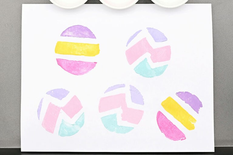 Potato Stamp Easter Eggs | Easter Potato Printing