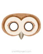 Free Printable Owl Mask | Paper Owl Mask Craft