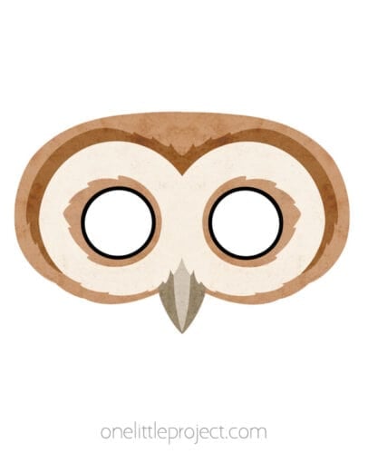 Free Printable Owl Mask | Paper Owl Mask Craft