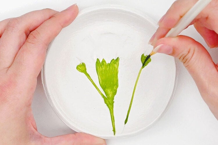 Flower Imprint Clay Dish | Botanical Clay Trinket Dish