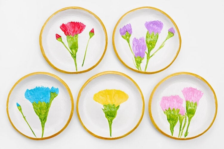 Flower Imprint Clay Dish | Botanical Clay Trinket Dish