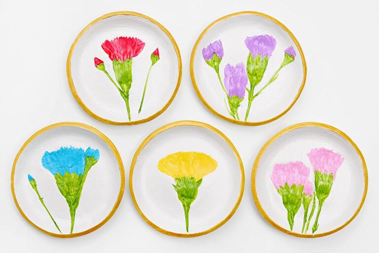 Flower Imprint Clay Dish | Botanical Clay Trinket Dish
