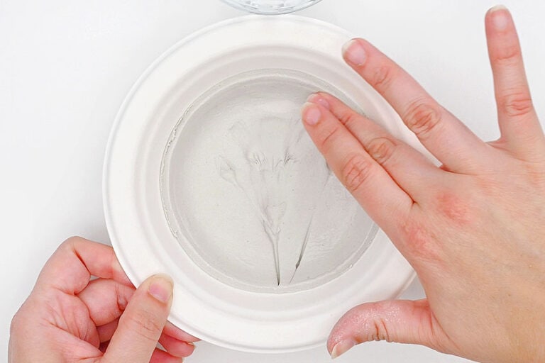 Flower Imprint Clay Dish | Botanical Clay Trinket Dish