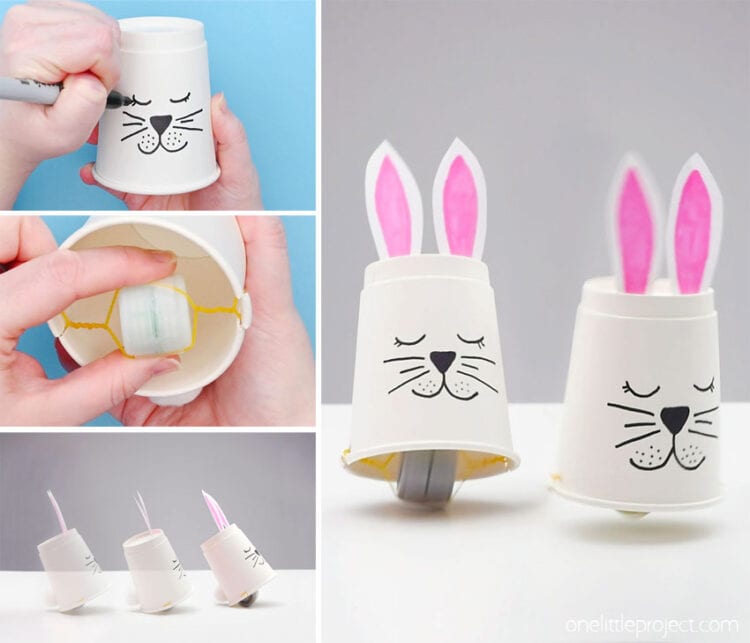 Hopping Paper Cup Bunnies | Cute Jumping Bunny Craft (2 Ways!)