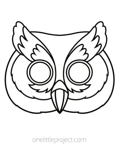 Free Printable Owl Mask | Paper Owl Mask Craft