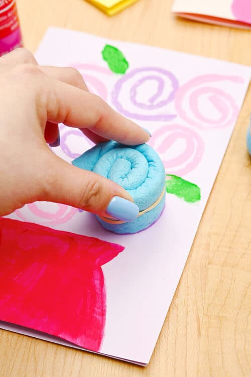 Sponge Printed Rose Cards | Easy DIY Rose Stamp Cards