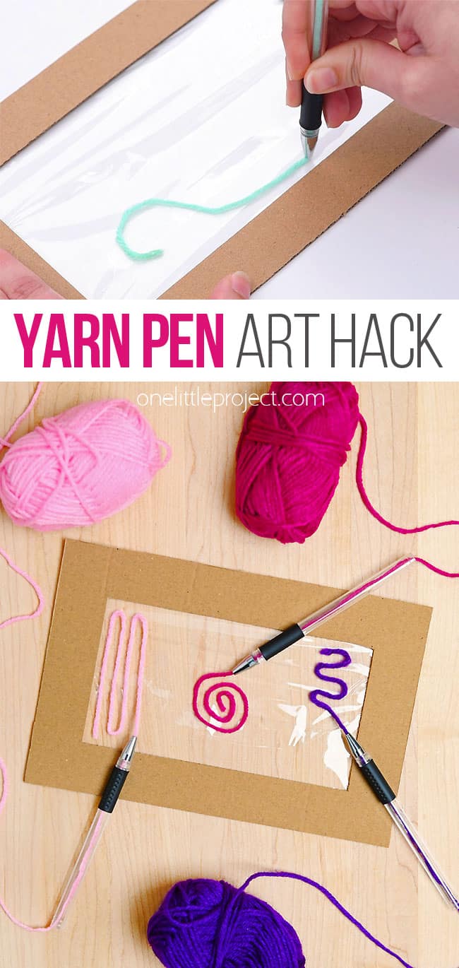 Yarn Pen Art Hack: How to "Paint" With Yarn Using a Pen