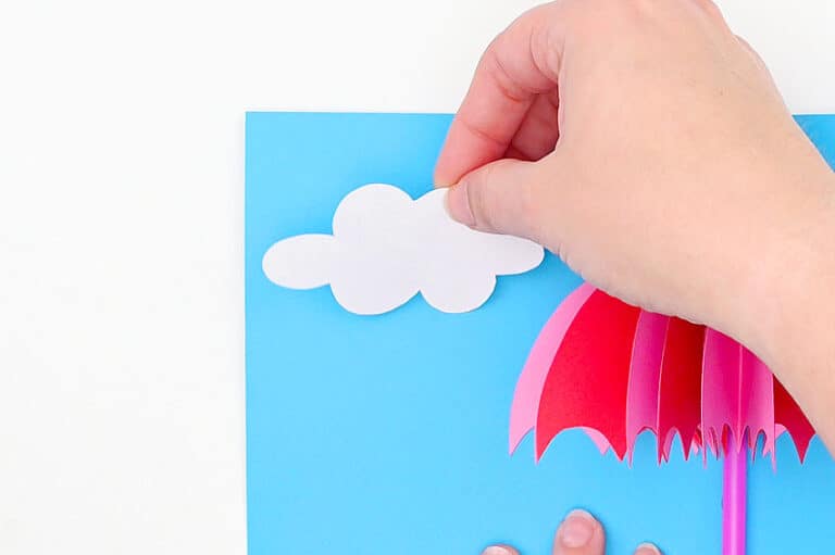 3D Umbrella Craft - Easy Paper Umbrella Art for Kids