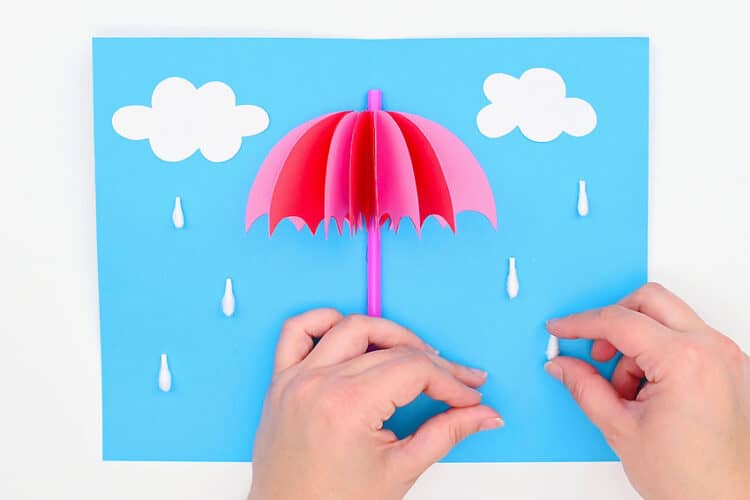 3D Umbrella Craft - Easy Paper Umbrella Art for Kids