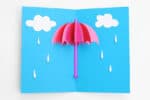 3D Umbrella Craft - Easy Paper Umbrella Art for Kids