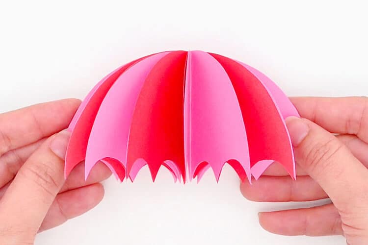 3D Umbrella Craft - Easy Paper Umbrella Art for Kids
