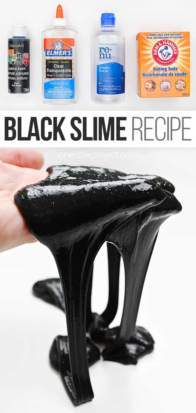 How to Make Black Slime (Glossy, Stretchy & Satisfying)