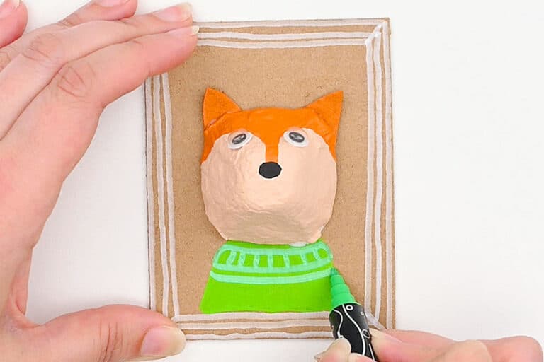 Egg Carton Animal Portraits - Easy Recycled Craft for Kids