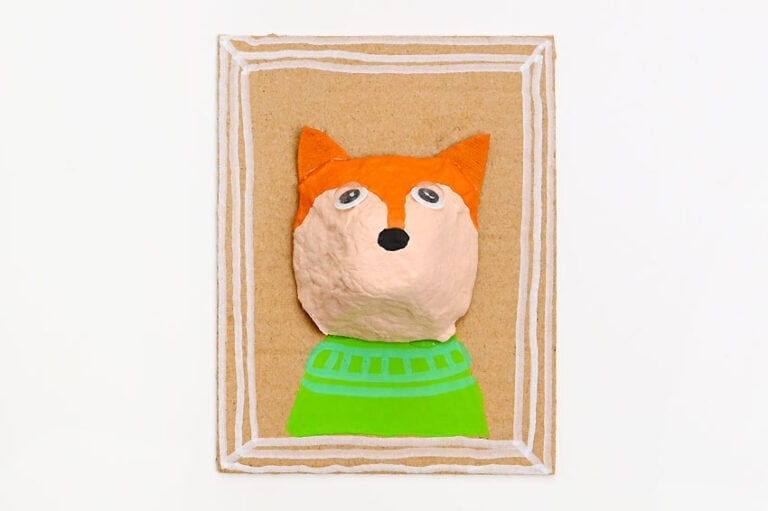 Egg Carton Animal Portraits - Easy Recycled Craft for Kids