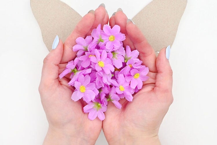 Floral Paper Roll Butterfly - Easy Spring Craft for Kids