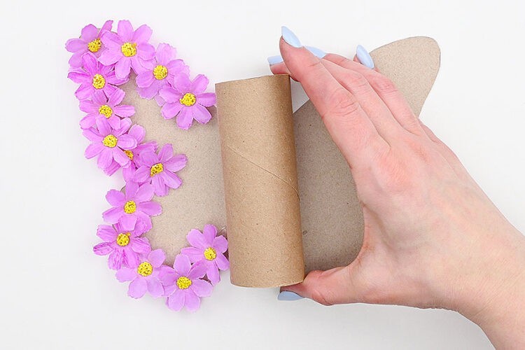 Floral Paper Roll Butterfly - Easy Spring Craft for Kids