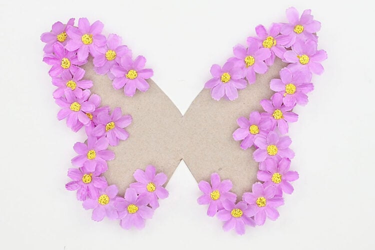 Floral Paper Roll Butterfly - Easy Spring Craft for Kids