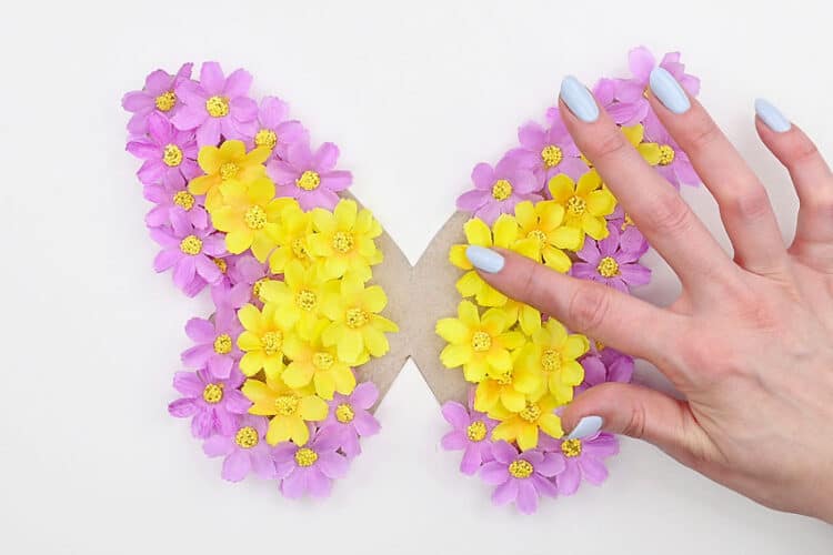 Floral Paper Roll Butterfly - Easy Spring Craft for Kids