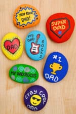 My Dad Rocks Craft - Painted Rock Paperweight for Father's Day