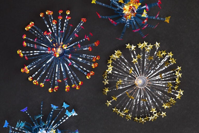 Fork Painted Fireworks Craft | Easy 4th of July Craft for Kids