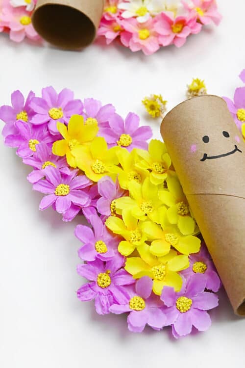 Floral Paper Roll Butterfly - Easy Spring Craft for Kids