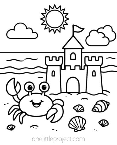 Beach Coloring Pages (Free Printables!) for Kids & Adults