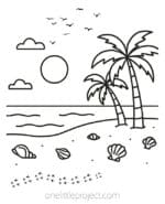 Beach Coloring Pages (Free Printables!) for Kids & Adults