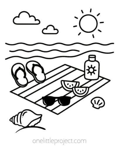 Beach Coloring Pages (Free Printables!) for Kids & Adults