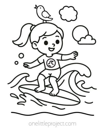 Beach Coloring Pages (Free Printables!) for Kids & Adults