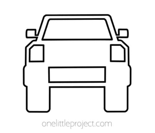 Car Outline - Free Printable Car Shapes and Craft Templates