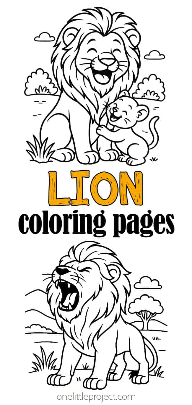 Lion Coloring Pages - Free Printable Coloring Sheets of Lions