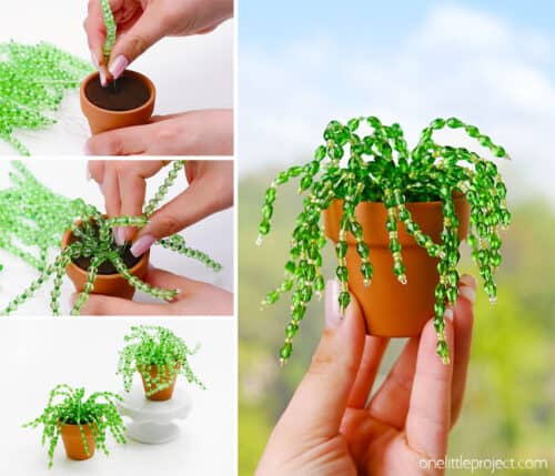 How to Make a Beaded Plant - Easy & Cute DIY Decor