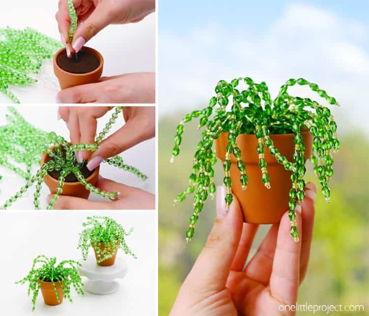 How to Make a Beaded Plant - Easy & Cute DIY Decor