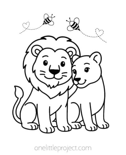 Lion Coloring Pages - Free Printable Coloring Sheets of Lions