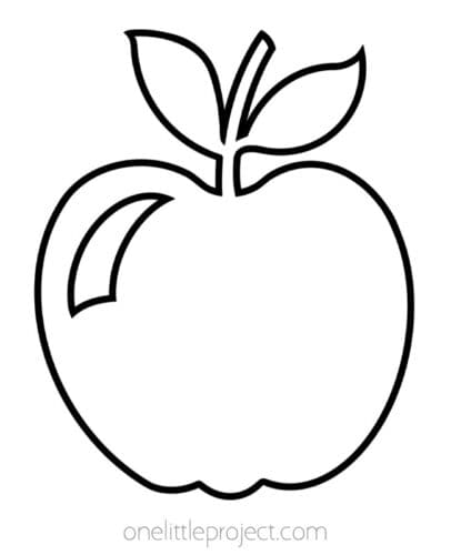 Apple Outline - Free Printable Apple Templates