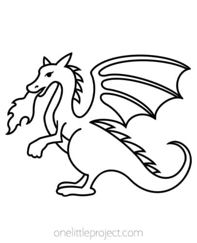 Dragon Outline – Free Printable Dragon Shapes & Craft Templates