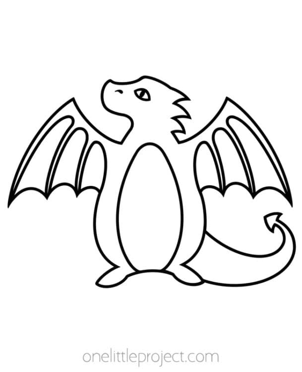Dragon Outline – Free Printable Dragon Shapes & Craft Templates