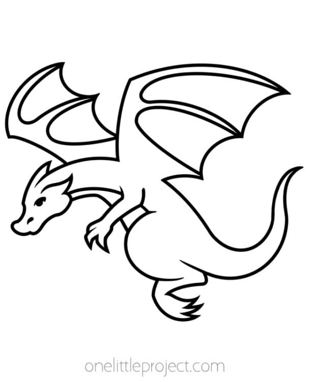 Dragon Outline – Free Printable Dragon Shapes & Craft Templates