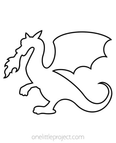 Dragon Outline – Free Printable Dragon Shapes & Craft Templates