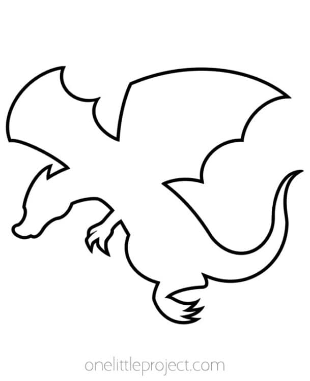 Dragon Outline – Free Printable Dragon Shapes & Craft Templates