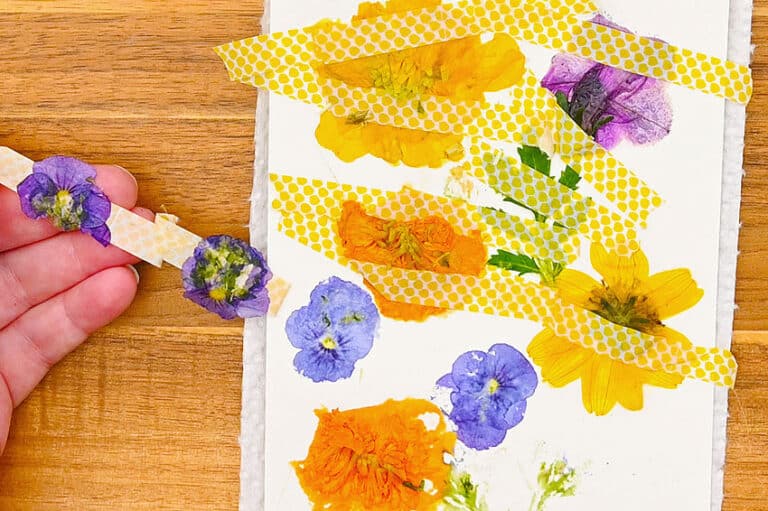 Flower Pounding Craft - Hammered Flower Prints on Paper