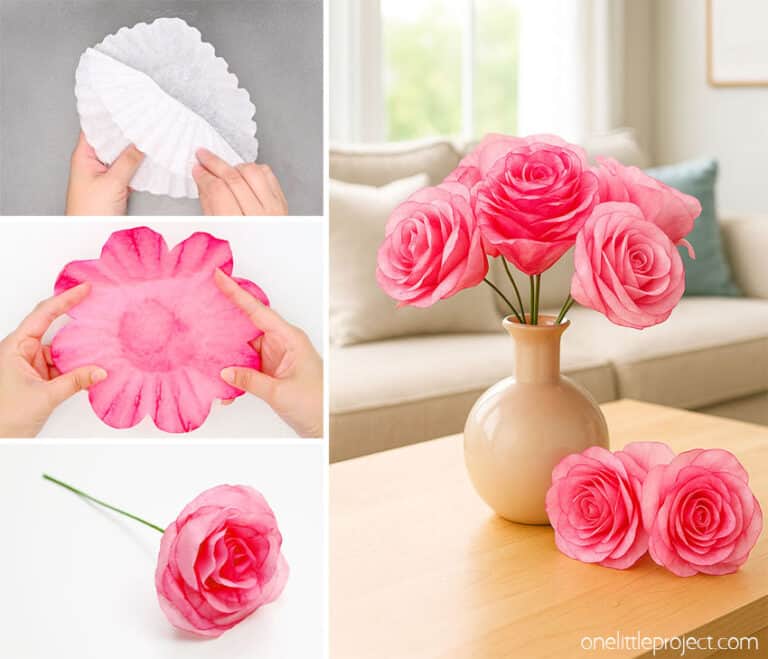 Coffee Filter Roses - Easy DIY Paper Flower Tutorial